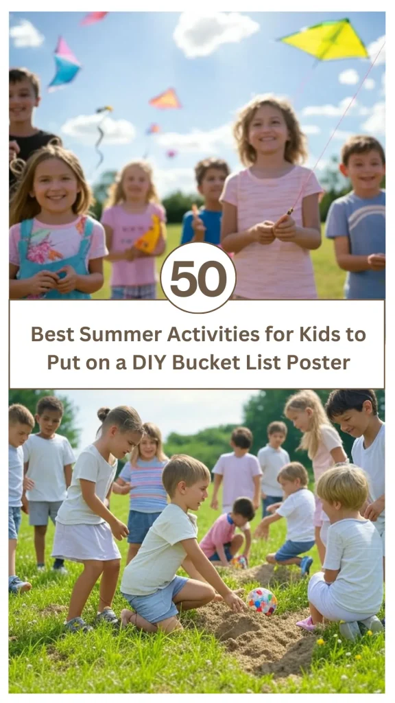 50 Best Summer Activities for Kids to Put on a DIY Bucket List Poster ...